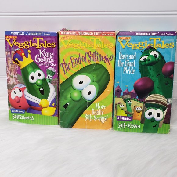 Veggietales | Media | Veggie Tales Vhs Lot Of 3 Tapes Selfesteem ...